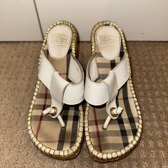 Burberry | Shoes | Burberry Wedge Sandals | Poshmark